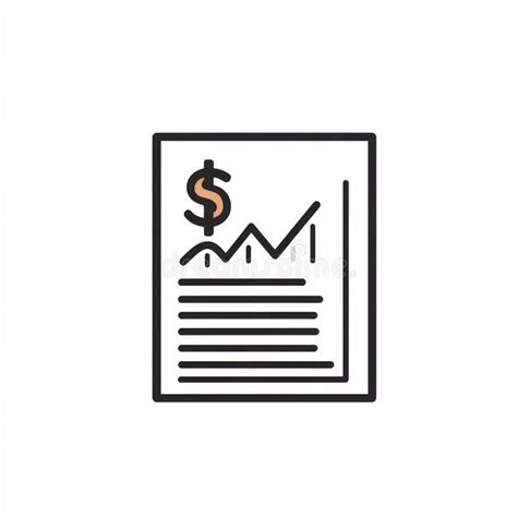 A Basic Financial Report Document Featuring A Dollar Sign And Graph