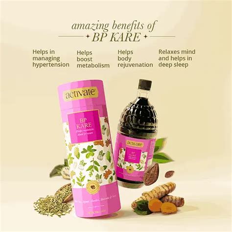 Activate Bp Kare Helps Maintain Blood Pressure Control Cholesterol