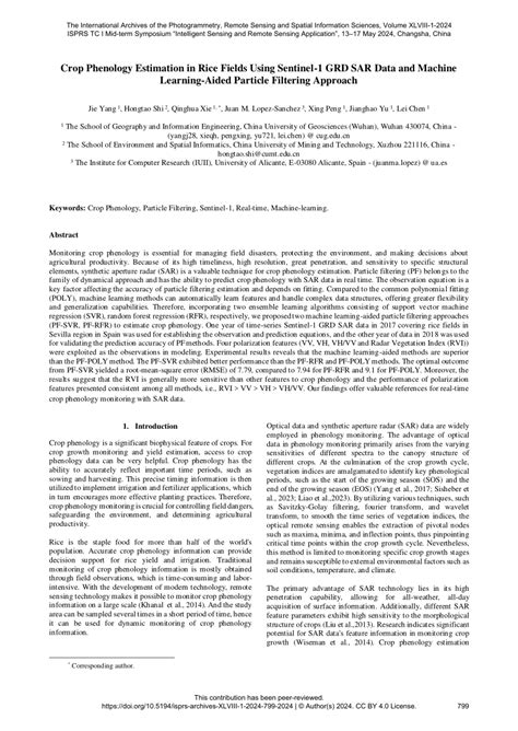 Pdf Crop Phenology Estimation In Rice Fields Using Sentinel 1 Grd Sar Data And Machine