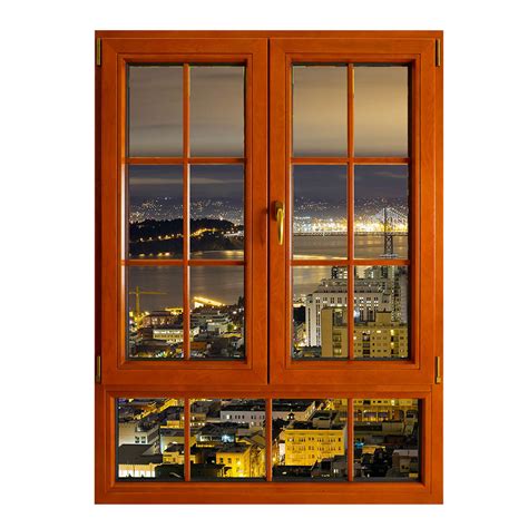 Solid Oak Wood Tilt Turn Window With Integral Shutterblinds Interior