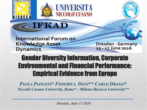 Pdf Gender Diversity Indicator Corporate Environmental And Financial