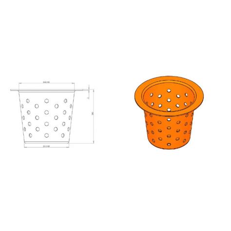 Дъждоприемна шахта с листоуловител Praktis