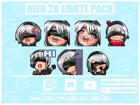 Nier2b Yorha Emote Pack By Gearsecondart On Deviantart