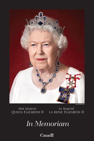 Commemorative Card And Portrait Of Her Majesty Queen Elizabeth Ii