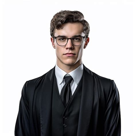 Premium Ai Image A Young Man Wearing Glasses And A Suit With A Black
