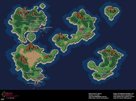 Chrono Trigger World Map By Rick Bruns