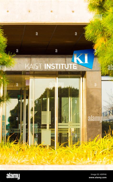 Door With Sign Indicating Kaist Institute Korean Advanced Institute Of Science And Technology