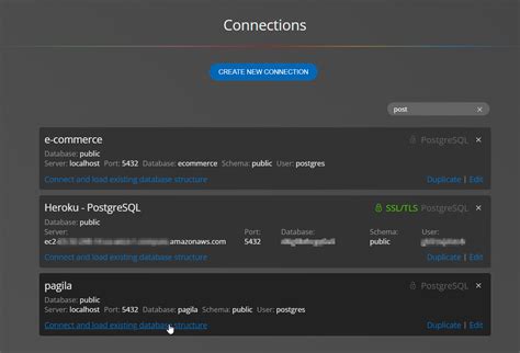 Visualization Of Existing Postgresql Databases