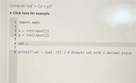 solved compute val x y click here for example1 ﻿import