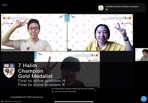 Welcome All 2021 Icpc Asia Jakarta Regional Contest