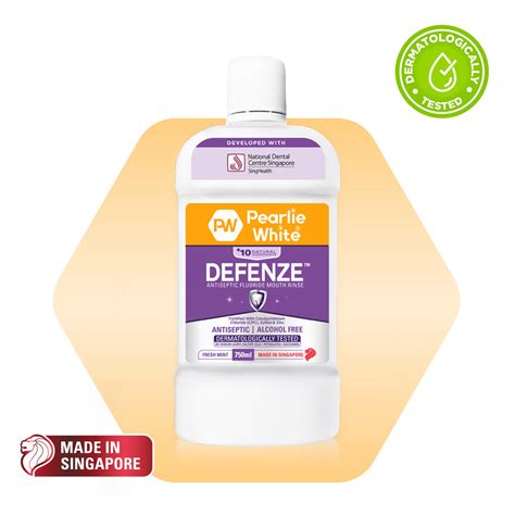Defenze Antiseptic Fluoride Mouth Rinse 750ml Pearlie White
