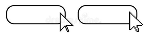Click Cursor Button Computer Mouse Pointer Stock Vector Illustration