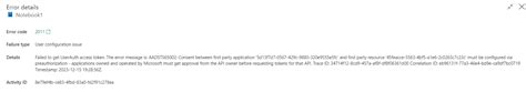 Fabric Data Pipeline Failing On Notebook For Use Microsoft