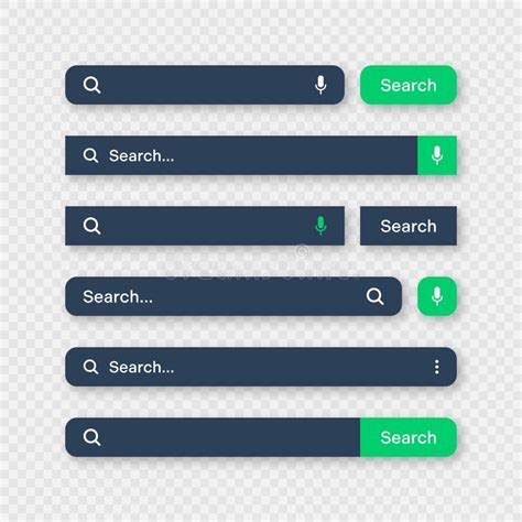 Various Search Bar Templates Dark Mode Internet Browser Engine With