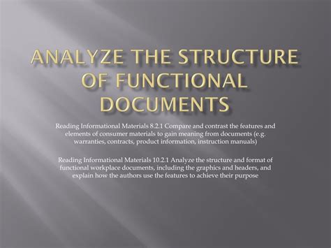 Ppt Analyze The Structure Of Functional Documents Powerpoint Presentation Id 1507564
