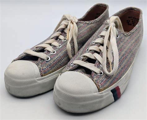 Vintage Pro Keds Lowtop Multicolor Stripe Canvas Snea Gem