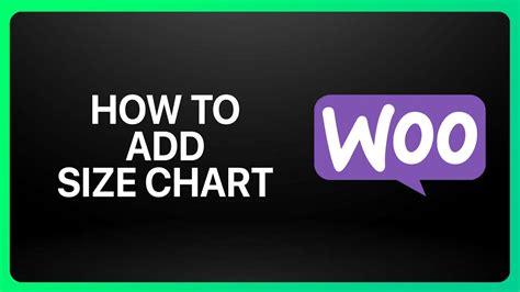 How To Add Size Chart In Woocommerce Tutorial Youtube