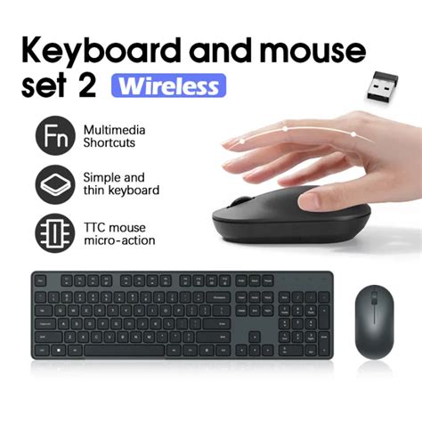 Xiaomi Wireless Keyborad Mouse Set GHz Wireless Connection Keys Multimedia Full Size