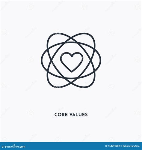 Core Values Outline Icon Simple Linear Element Illustration Isolated Line Core Values Icon On