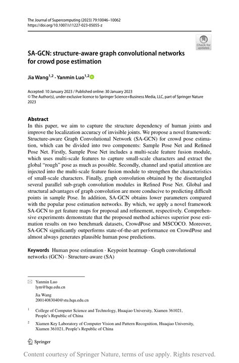 Sa Gcn Structure Aware Graph Convolutional Networks For Crowd Pose