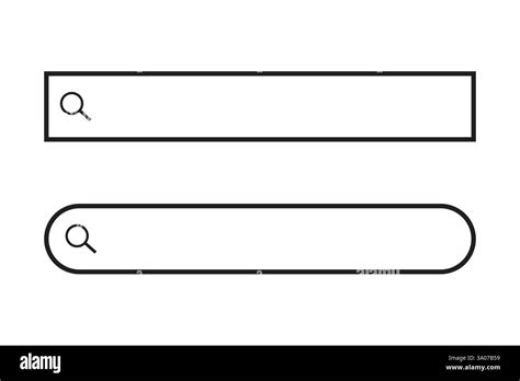 Search Bar Icon Magnifying Glass Symbol Web Input Field Vector Illustration Stock Vector