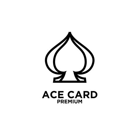 Premium Ace Card Black Vector Logo Design 3272229 Vector Art At Vecteezy