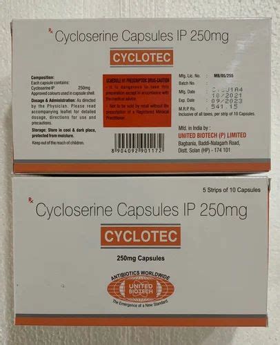Cycloserine 250 Mg Capsule At ₹ 540box Tiranga Chowk Nagpur Id