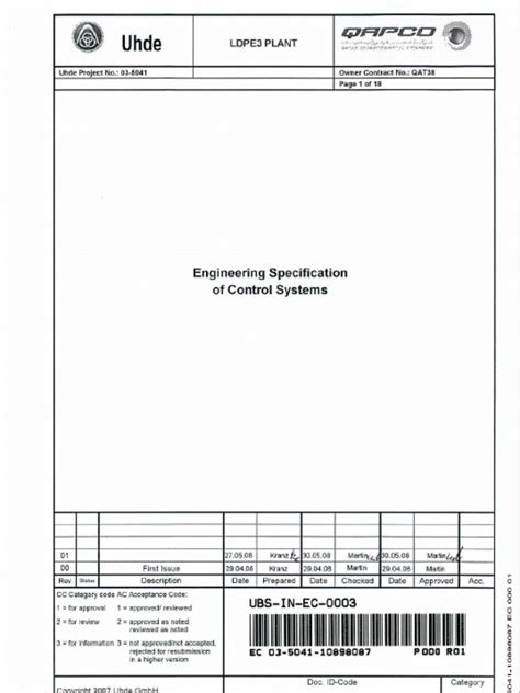 engineering specification control systems pdf instrumentation programmable logic controller