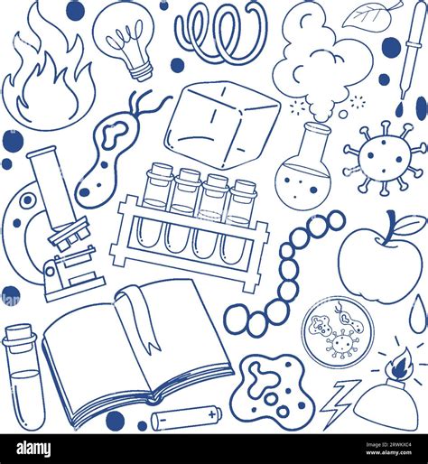 Science Objects And Icons Seamless Pattern Illustration Stock Vector Image And Art Alamy