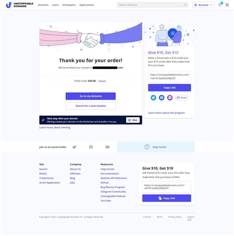 how to buy a decentralized domain name