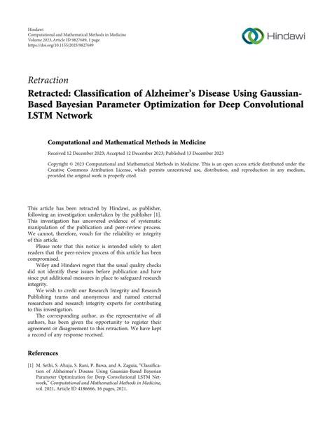 Pdf Retracted Classification Of Alzheimers Disease Using Gaussian Based Bayesian Parameter