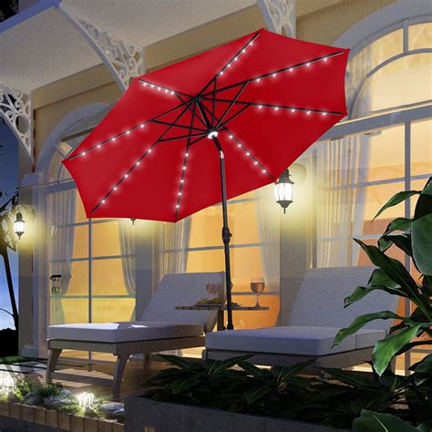 How To Put Lights On Outdoor Umbrella Outdoor Lighting Ideas