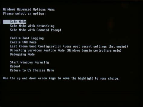 how to boot into safe mode or vga mode