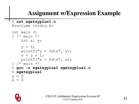 Ppt Arithmetic Expressions Lesson 2 Outline Powerpoint Presentation