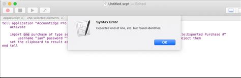 An Applescript For Importing Data Into Accountedge Pro Has Stopped
