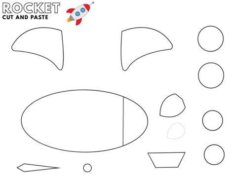 Printable Build A Rocket Craft Color Cut And Paste Space Adventure