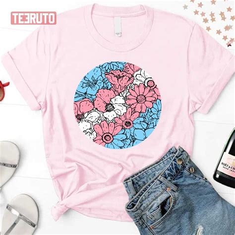 Trans Flowers Lgbtq Pride Month Unisex Sweatshirt Teeruto