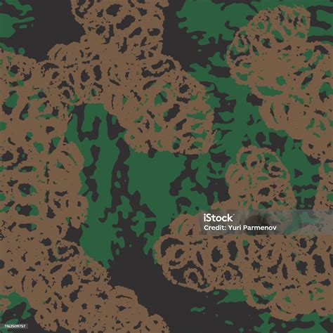 그런 지 위장 현대 패션 디자인 카모 밀리터리 패턴 육군 유니폼 유행 직물 벡터 원활한 텍스처 갈색에 대한 스톡 벡터 아트 및 기타 이미지 Istock