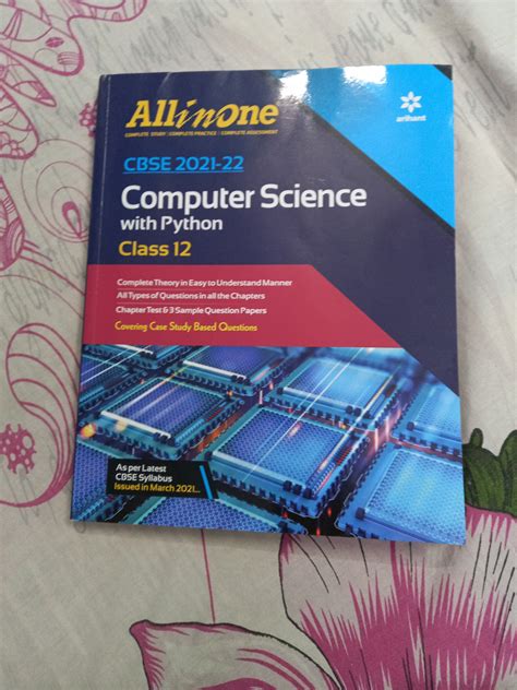 Cbse All In One Computer Science With Python Class 12 For 2022 Exam