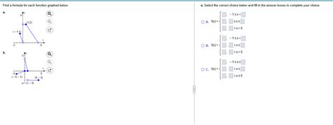 solved find a formula for each function graphed below find