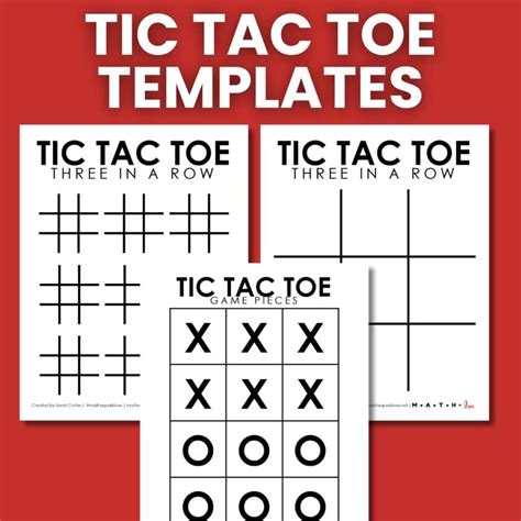 Tic Tac Toe Board Printable Free Pdf Templates