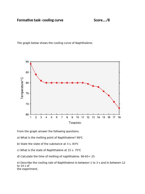Cooling Curve Science Task Pdf