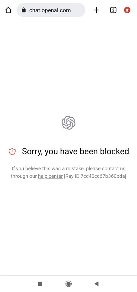 Account Blocked Rchatgpt