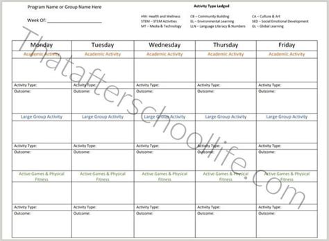 After School Lesson Plan Template How To Create An After School Lesson Plan Examples Simple