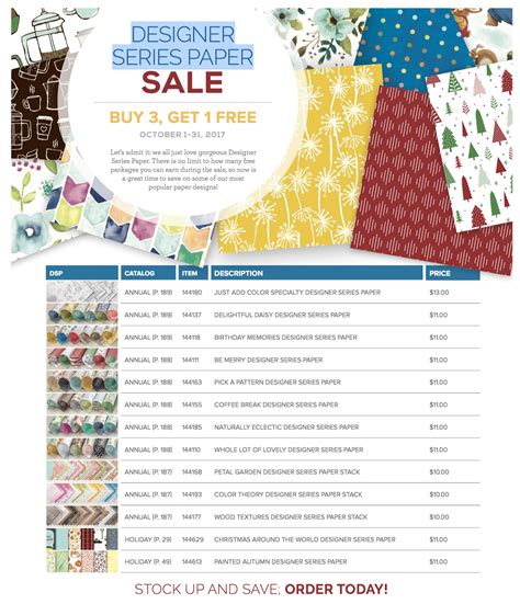 October Specials Free Designer Series Paper And World Card Making Day