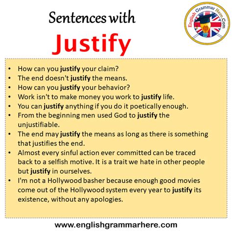 Sentences With Justify Justify In A Sentence In English Sentences For