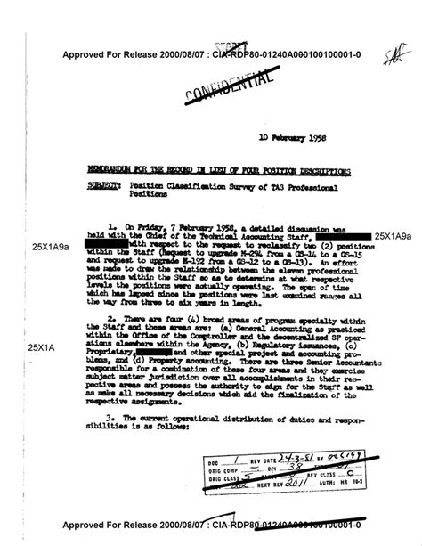 Position Classification Survey Of Tas Professional Positions