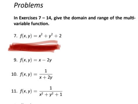 Solved Problems In Exercises 7 14 Give The Domain And
