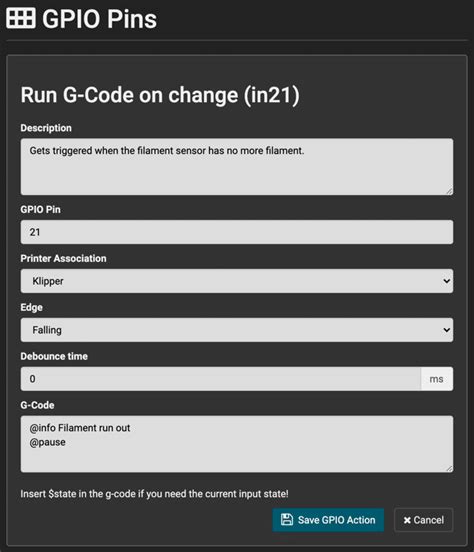 GPIO Tutorial Repetier Server