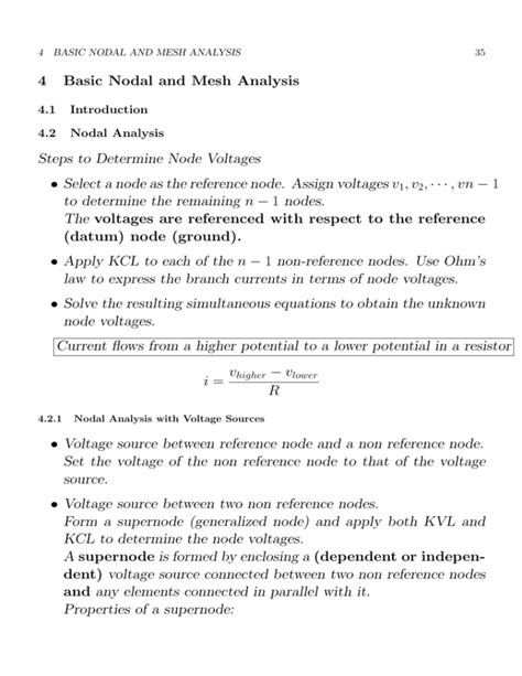 4 Basic Nodal And Mesh Analysis Steps To Determine Node